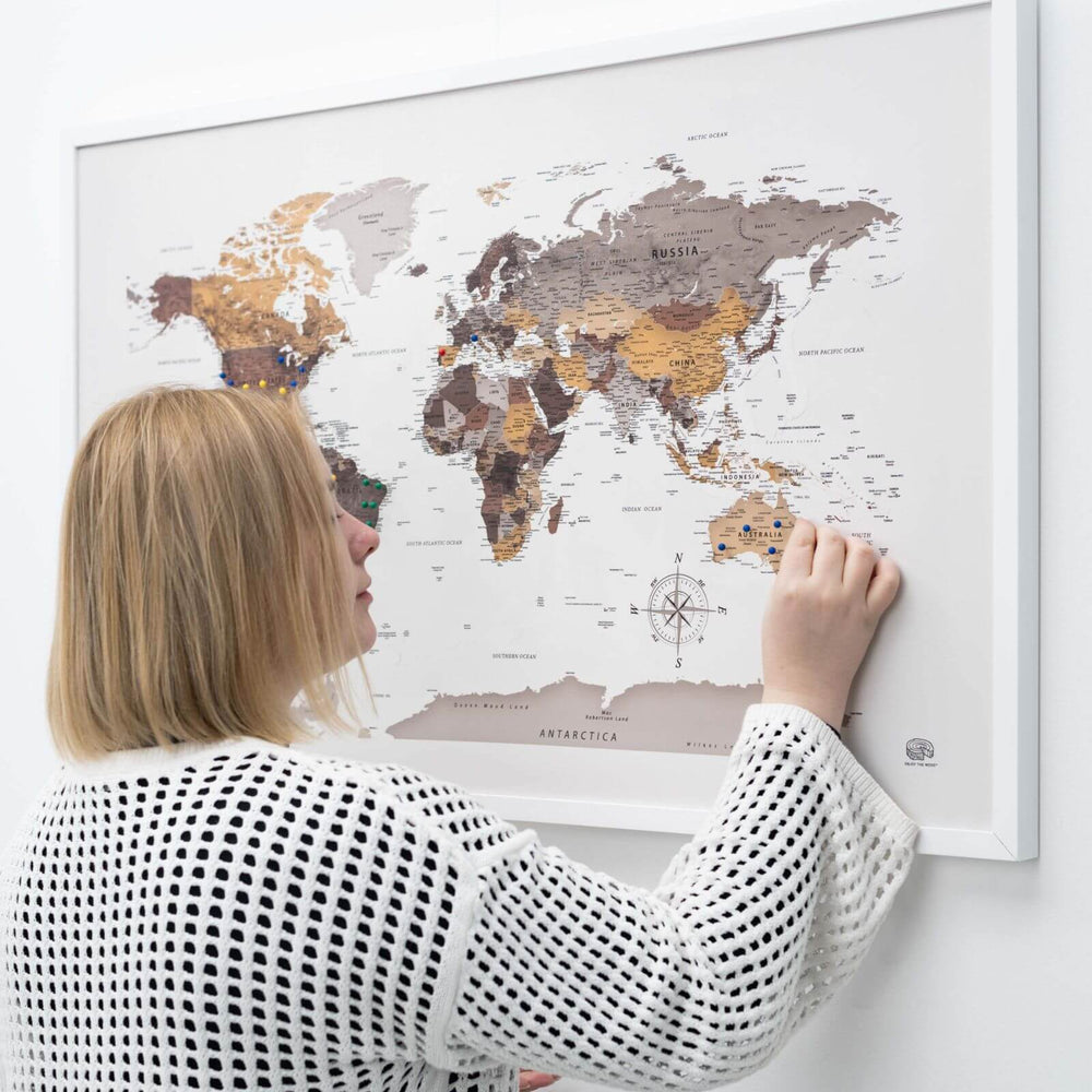 World Map on Canvas - Desert ‣ from Enjoy The Wood