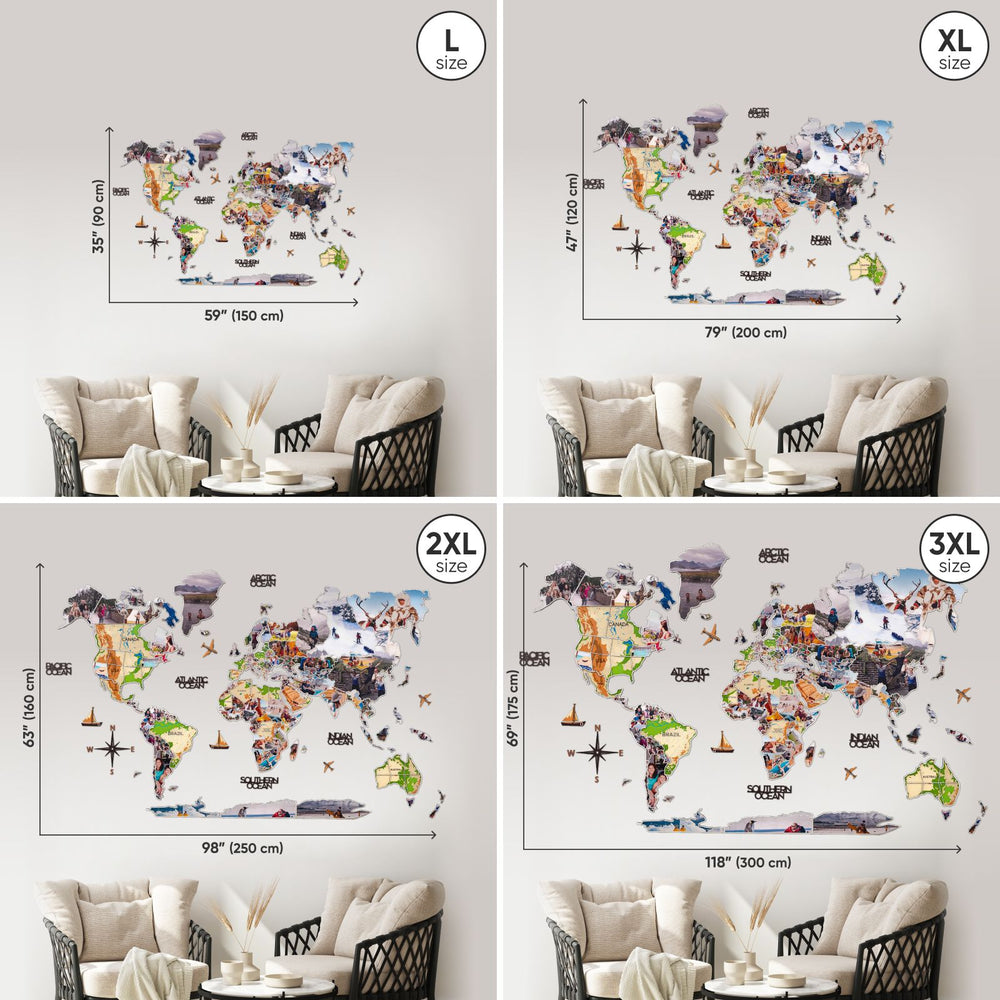 World Photo Map Physical • Enjoy The Wood