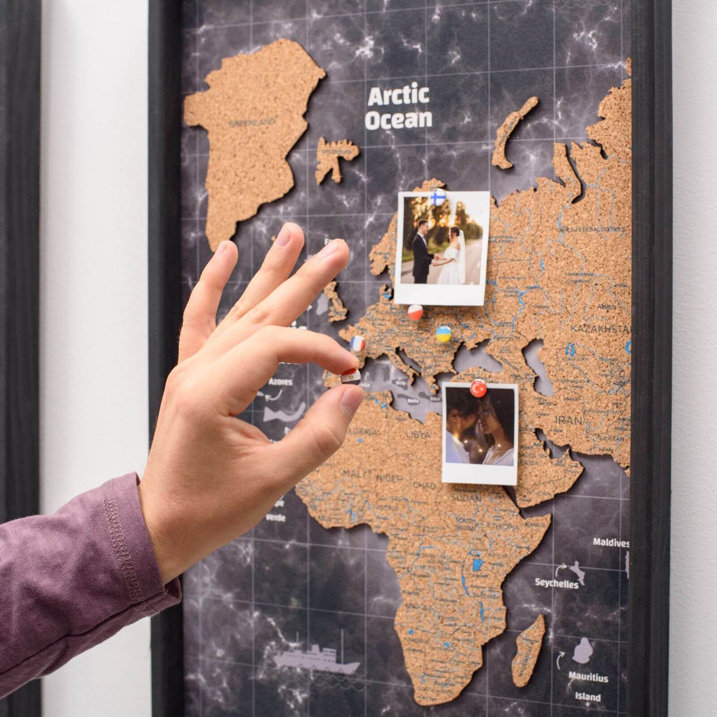 Wooden World Map Board - Enjoy The Wood - Order Now