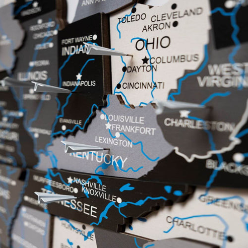 USA Wooden Maps • Wood Maps Wall Art Decor • Order Now