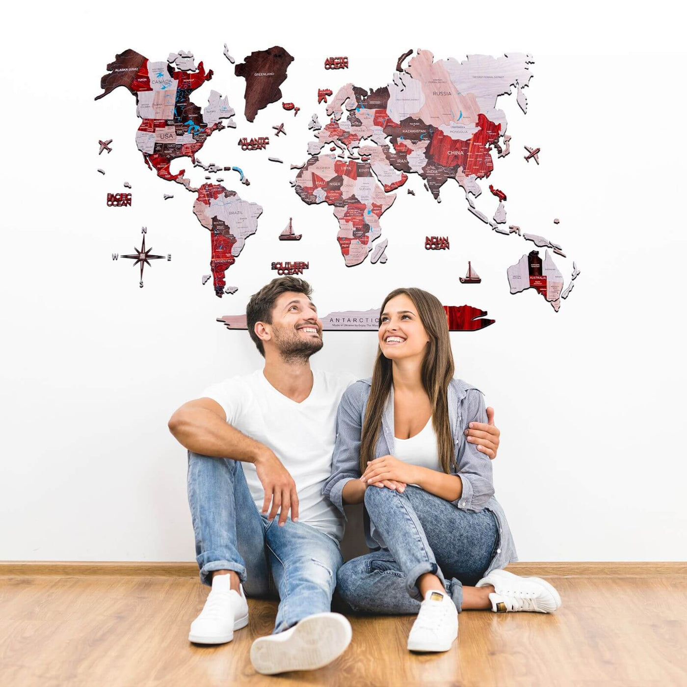 2D Wooden World Map Urban ‣ Enjoy The Wood ‣ Order Now