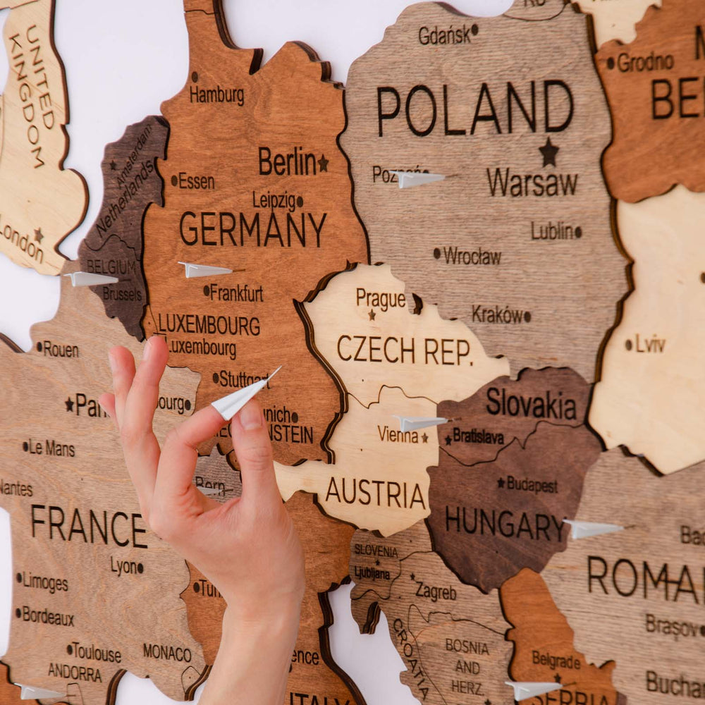 Europe Wooden Maps for Wall Art Decor ‣ Enjoy The Wood