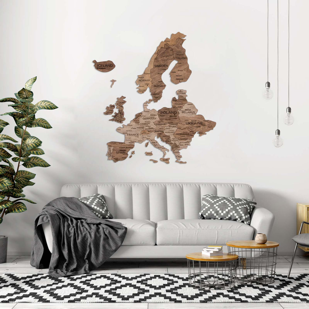 3D Europe Wooden Map Terra ‣ Enjoy The Wood ‣ Order Now