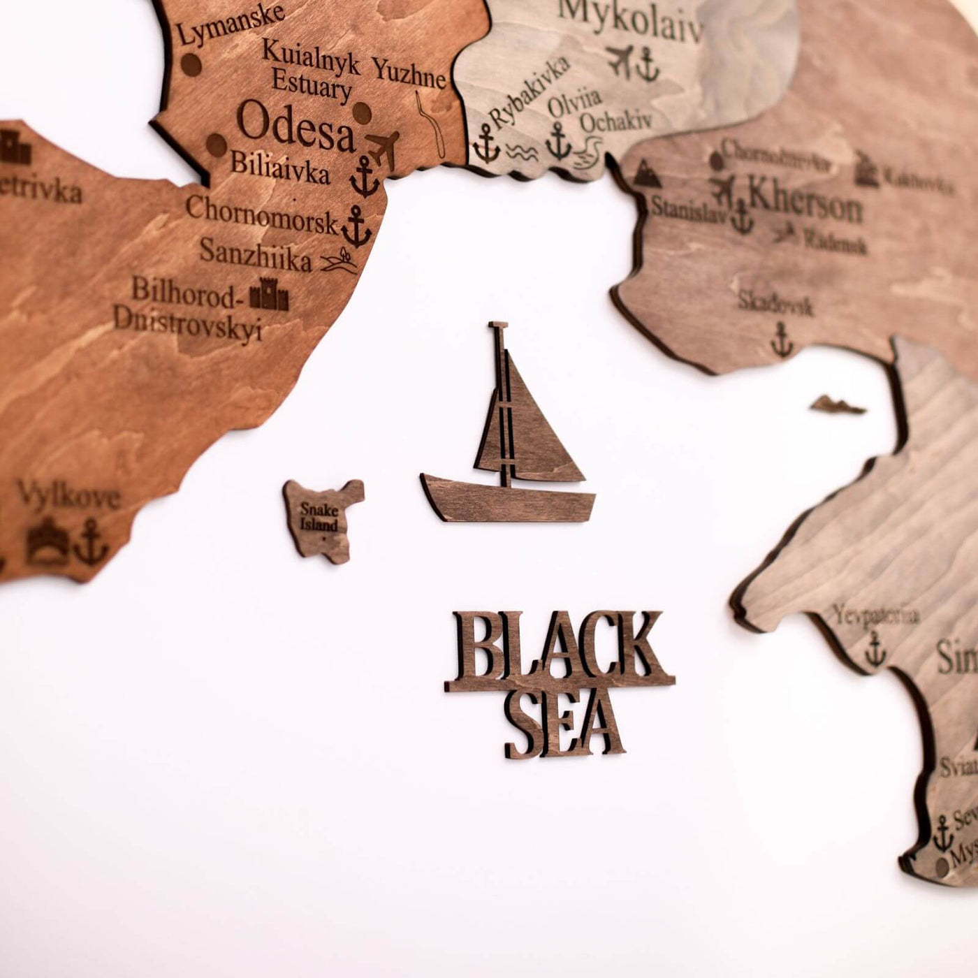 Wooden Map of Ukraine Multicolor from Enjoy The Wood
