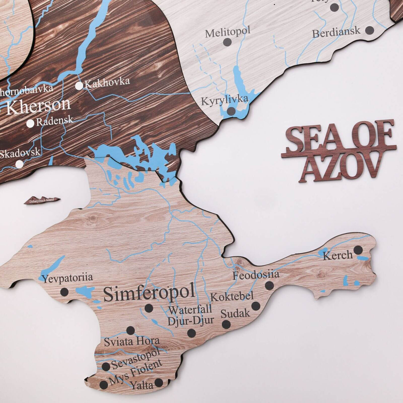 Wooden Map of Ukraine Cappuccino from Enjoy The Wood