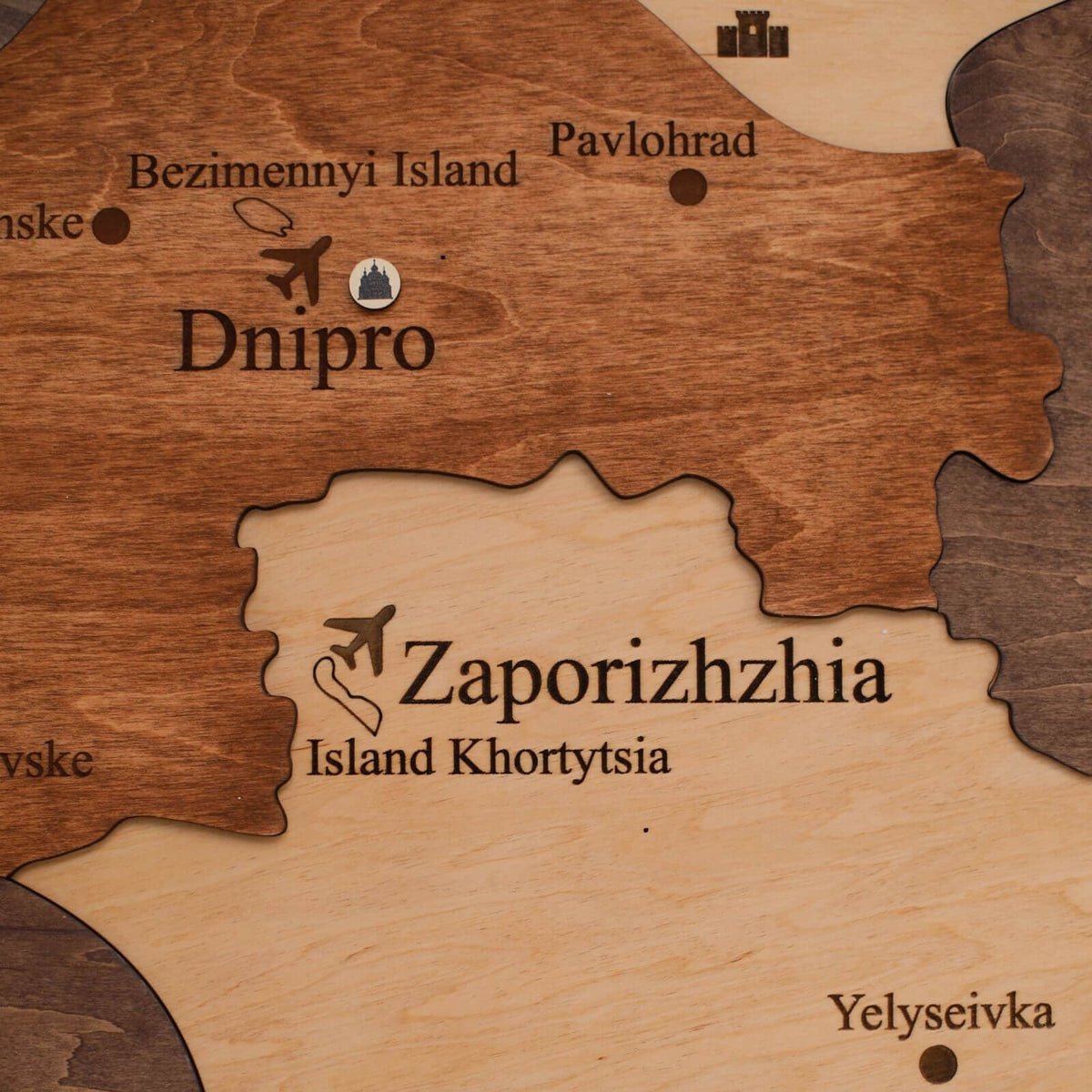 Wooden Map of Ukraine Multicolor from Enjoy The Wood
