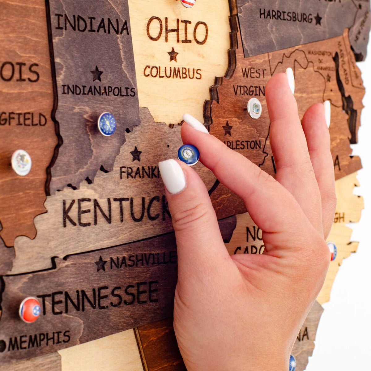 USA Wooden Maps • Wood Maps Wall Art Decor • Order Now