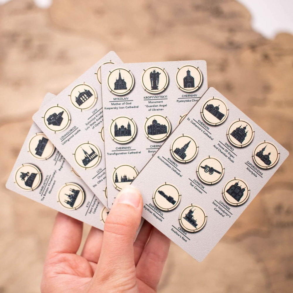 Ukrainian Landmarks Pins from Enjoy The Wood ‣ Order Now