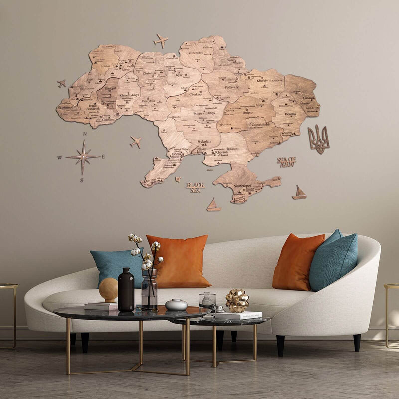 Wooden Map of Ukraine Terra ‣ Enjoy The Wood ‣ Order Now