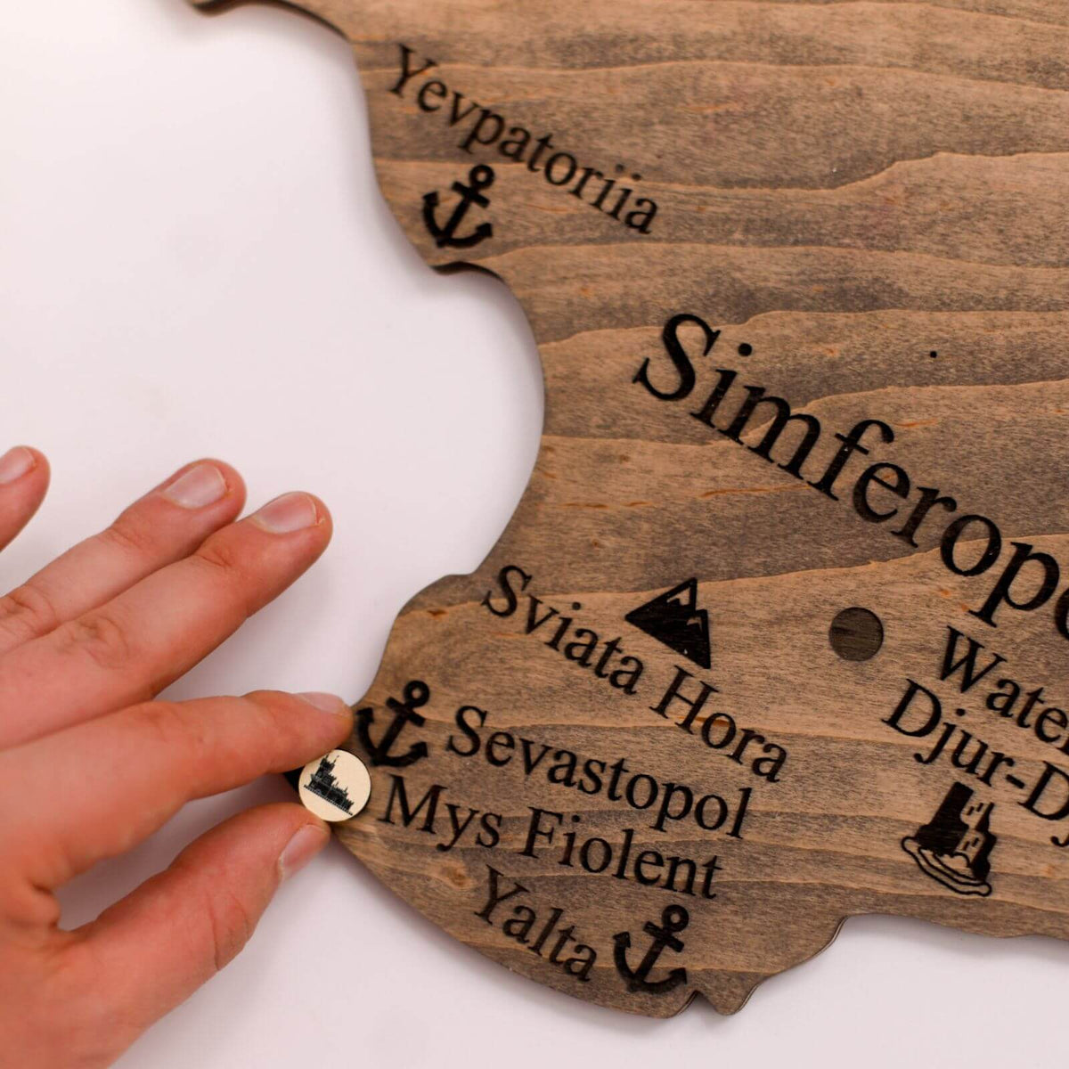 Wooden Map of Ukraine Multicolor from Enjoy The Wood