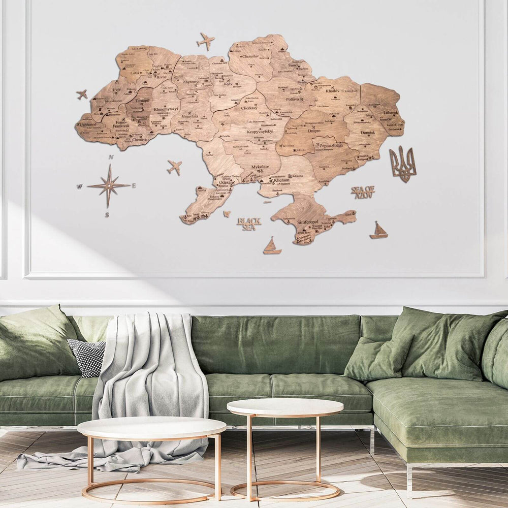 Wooden Map of Ukraine Terra ‣ Enjoy The Wood ‣ Order Now