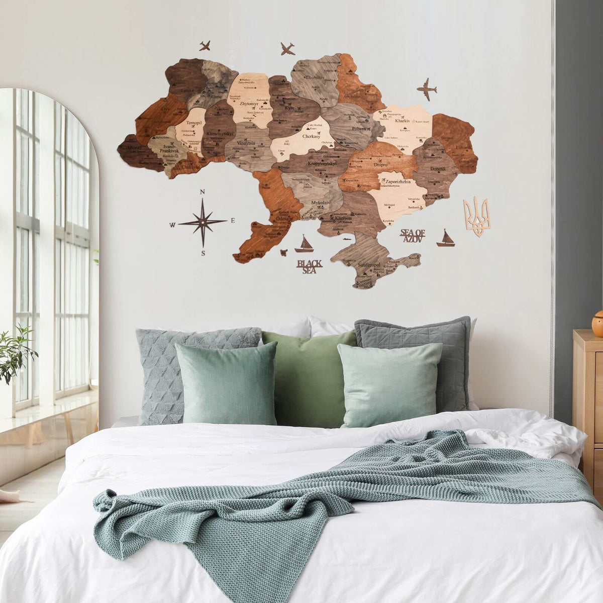 Wooden Map of Ukraine Multicolor from Enjoy The Wood
